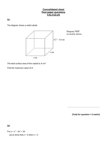 Calculus | Teaching Resources Calculus | Teaching Resources