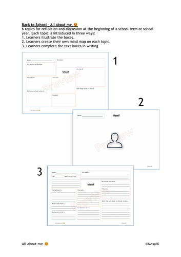 Back to School About me activities as loved by my students | Teaching ...