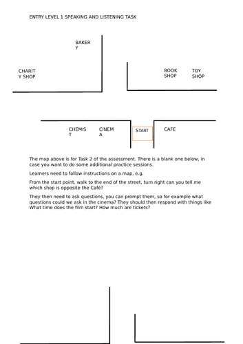 Speaking and Listening Entry Level 1 Task | Teaching Resources