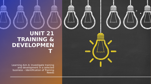 Unit 21 - Training and development | Teaching Resources