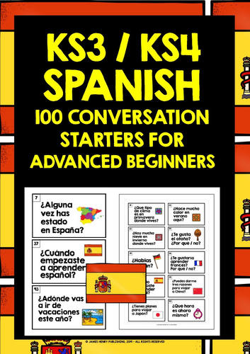 SPANISH CONVERSATION STARTERS #1 | Teaching Resources