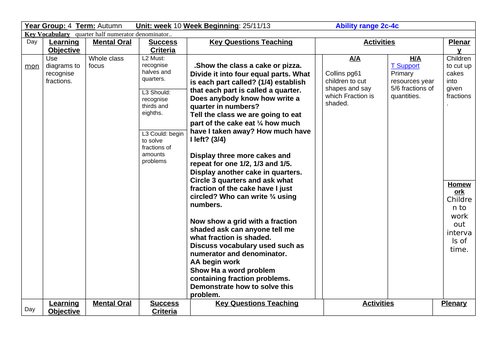 Back to School Year 4 Maths Planning Autumn Term | Teaching Resources