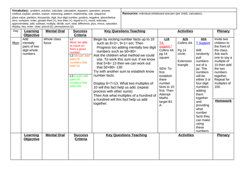 back-to-school-year-4-maths-planning-autumn-term-teaching-resources