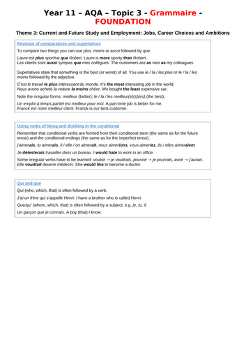 Success GCSE French bundle | Teaching Resources