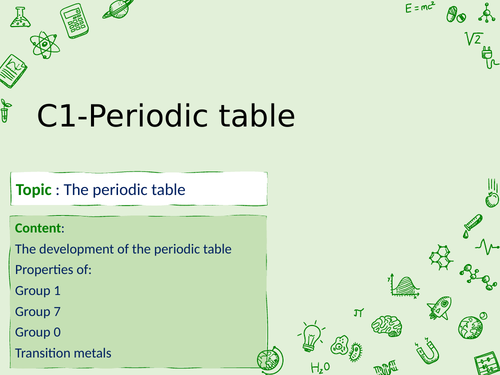 GSCE AQA chemistry revision c1-c6 | Teaching Resources