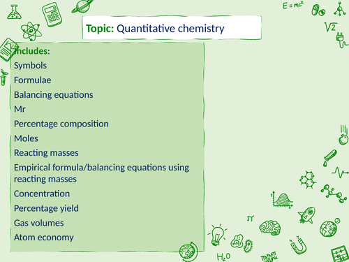 GSCE AQA chemistry revision c1-c6 | Teaching Resources