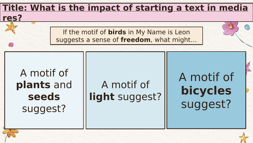 My Name is Leon Scheme | Teaching Resources