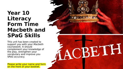 Macbeth Literacy Booklet | Teaching Resources