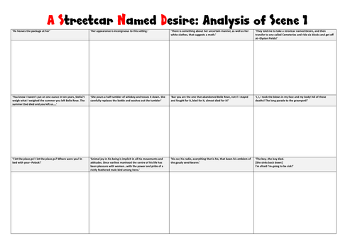 A Streetcar Named Desire: Scene 1 | Teaching Resources