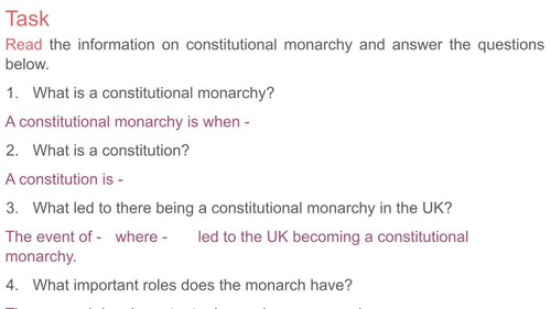 Monarchy & Government | Teaching Resources