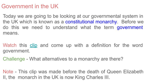 Monarchy & Government | Teaching Resources