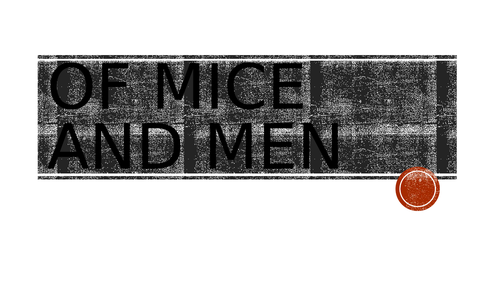 Of Mice and Men context lessons | Teaching Resources