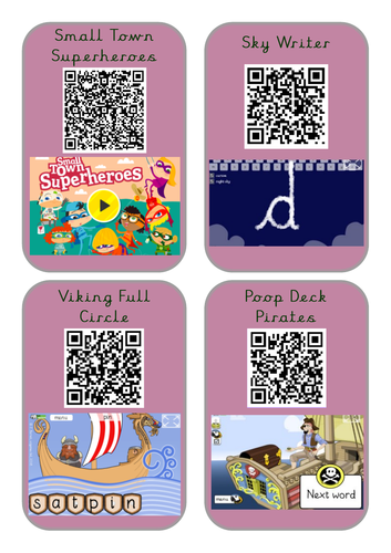 Phonics QR codes suitable for a KS1 class | Teaching Resources
