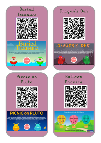 Phonics QR codes suitable for a KS1 class | Teaching Resources