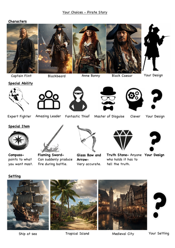 Choose Your Story - Pirates Pack | Teaching Resources