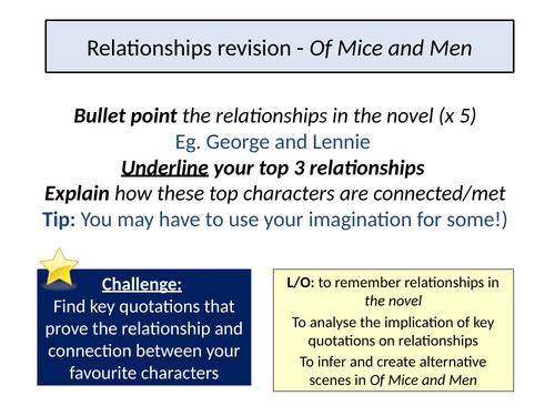 Of Mice and Men chapter 4 lessons | Teaching Resources