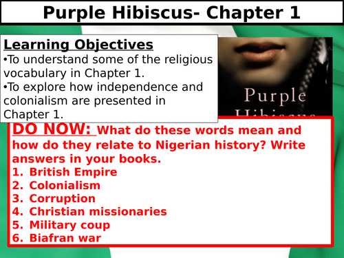 PURPLE HIBISCUS - FULL SOW | Teaching Resources