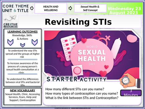 STIs STD's and Sexual Health KS5 | Teaching Resources