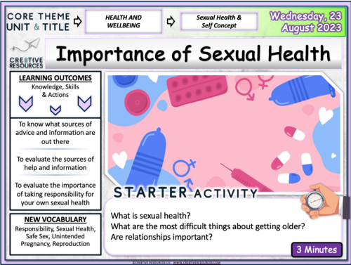 Sexual Health - Young adults KS5 | Teaching Resources