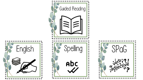 Botanical, Natural, Visual Timetable with clear widgets. | Teaching ...