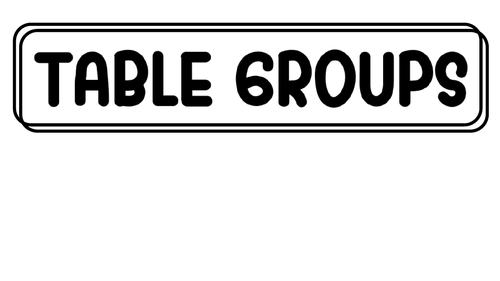Table Groups | Teaching Resources