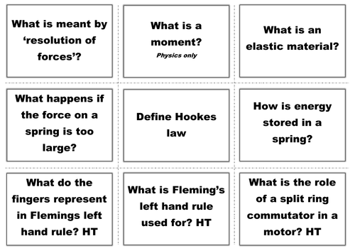 GCSE Physics Revision Flashcards | Teaching Resources