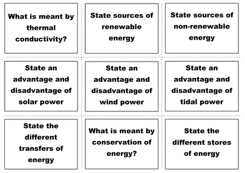 Gcse Physics Revision Flashcards Teaching Resources