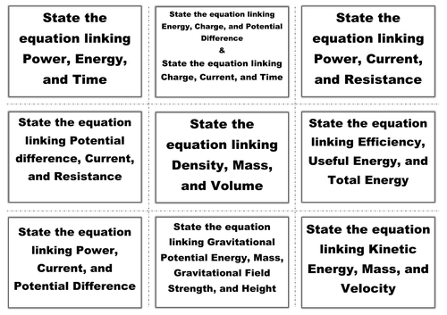 GCSE Physics Revision Flashcards | Teaching Resources