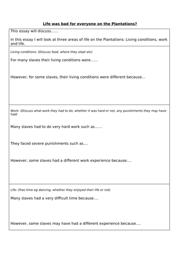 Life on the plantations | Teaching Resources