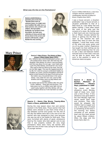 Life on the plantations | Teaching Resources