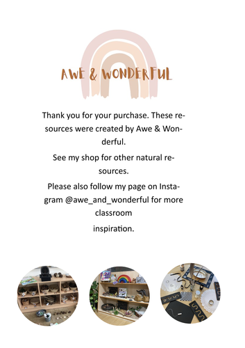 Natural sand classroom labels - Small world, construction, loose parts ...