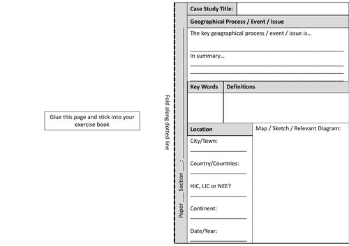 Geography Case Study Template (GCSE) | Teaching Resources