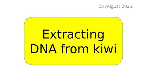 Lesson 5 Extracting DNA from Kiwi | Teaching Resources