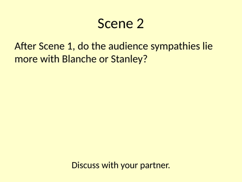 A Streetcar Named Desire: Scene 2 Lesson and Notes | Teaching Resources