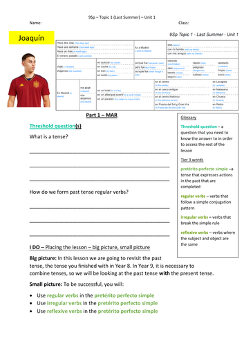 Year 9 Spanish Topic 1 - Last Summer - Unit 1 - EPI Booklet with PPT ...