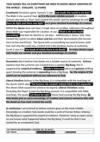 CREATION (ORIGINS OF UNIVERSE) | Teaching Resources