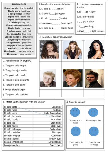 S1 - describing myself and others SPANISH | Teaching Resources
