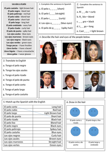 S1 - describing myself and others SPANISH | Teaching Resources