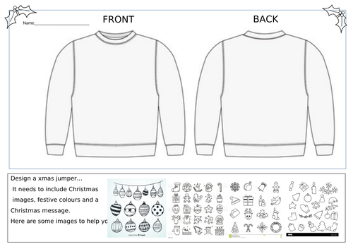 Christmas Textile design sheets and cover work | Teaching Resources