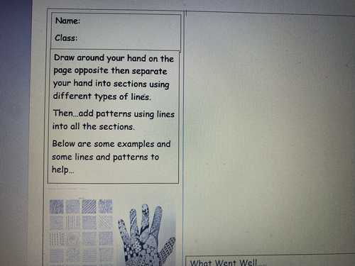 Henna hand art worksheet | Teaching Resources