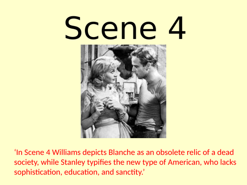 A Streetcar Named Desire: Scene 4 notes | Teaching Resources
