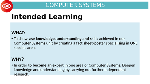 Computer Systems Unit of work/SOL | Teaching Resources