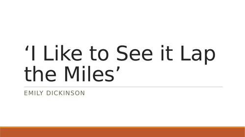 I like to see it lap the Miles by Emily Dickinson Student Worksheet and ...