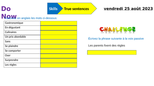 Paper 1 French BUNDLE skills revision | Teaching Resources