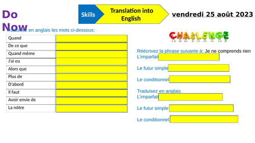 Paper 1 French BUNDLE skills revision | Teaching Resources