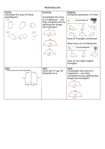 Y5 Maths Planning (Covering Area, Perimeter, Capacity and Volume ...