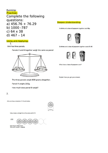Y5 Maths Planning and Resources (Covering Written Calculation ...
