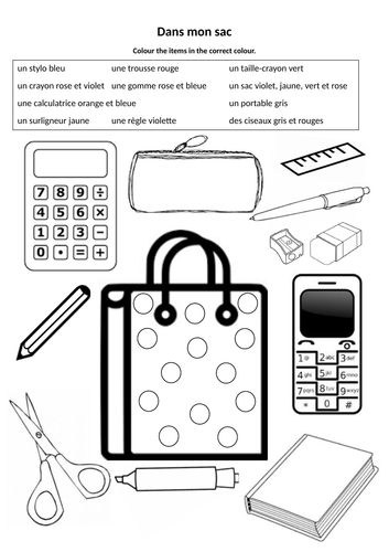 Dans mon sac | Teaching Resources