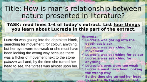 AQA Language Paper 2 Q2 The Marriage Portrait | Teaching Resources