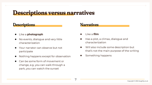 Improving Descriptive Writing Structure - for First Language English ...